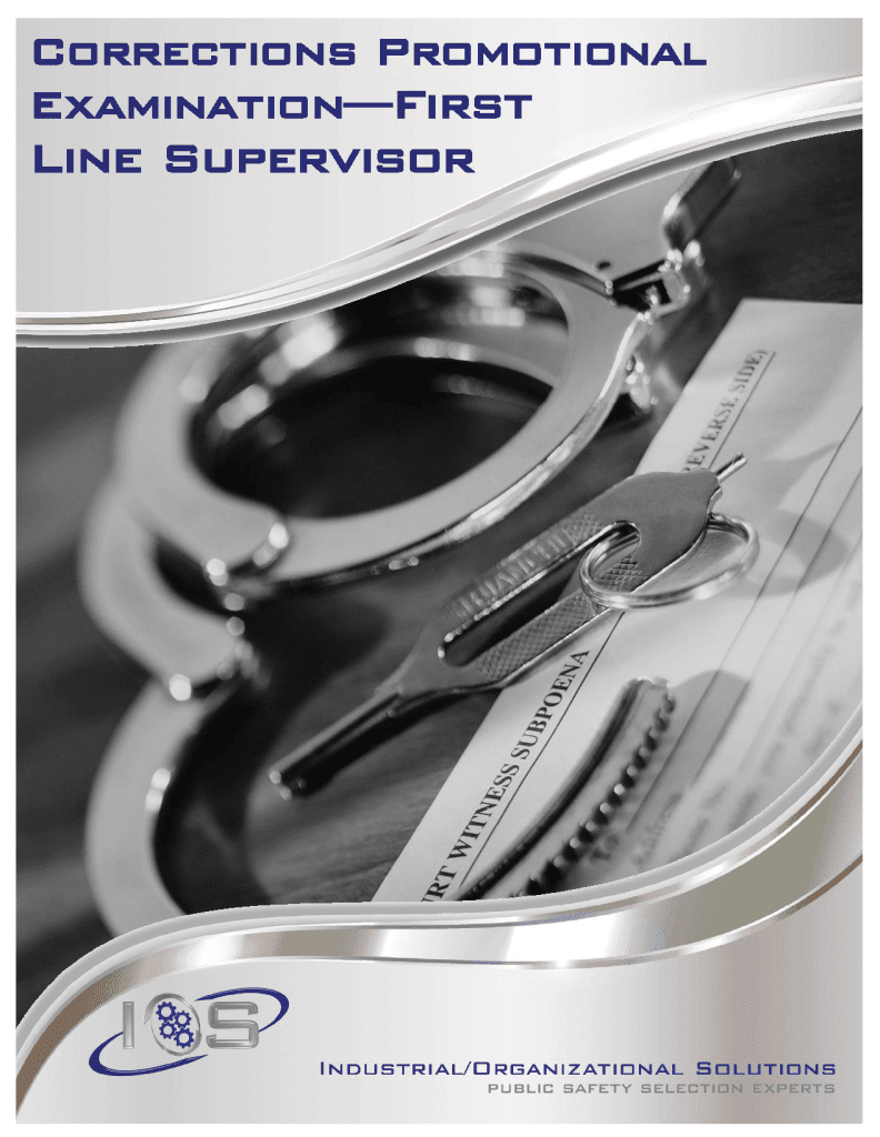 Correctional Supervisor Exam | First Line Supervisor Examination | IOS